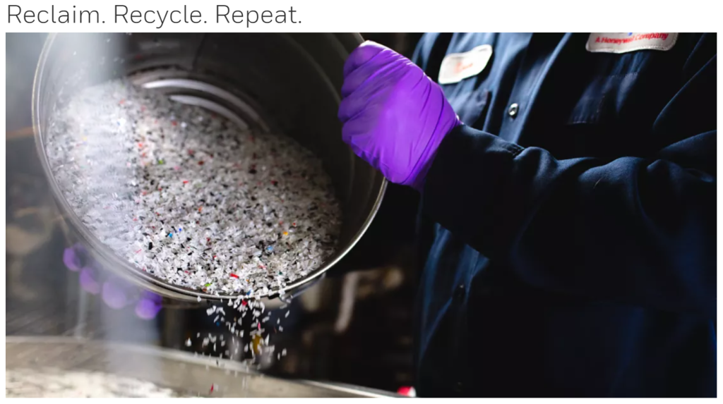 Honeywell & Hinergy's advanced plastic recycling program