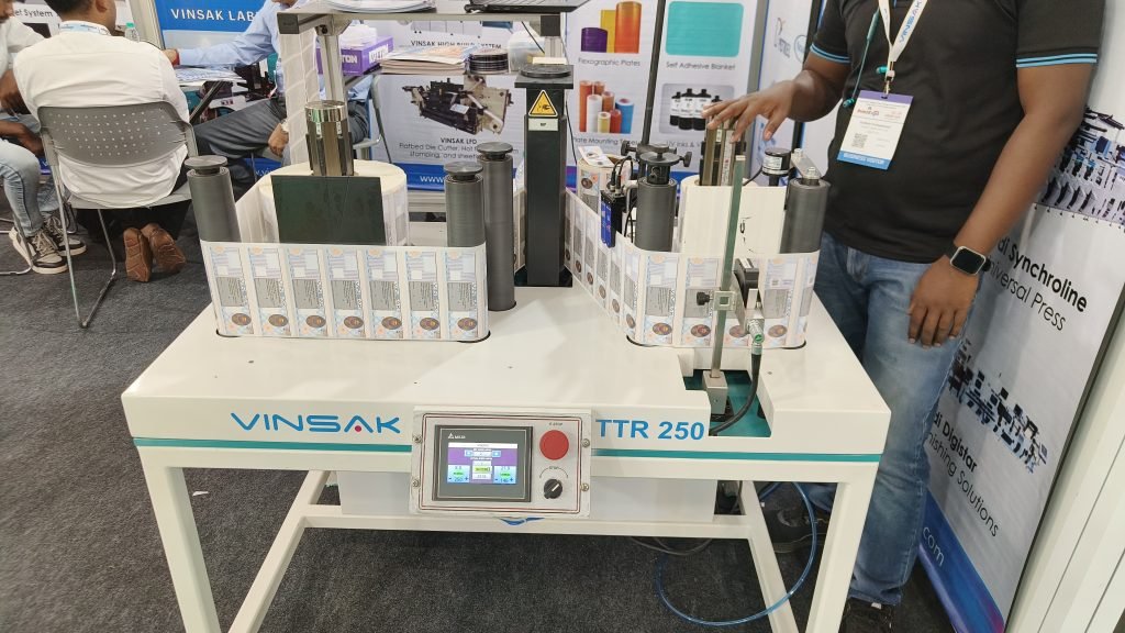 Vinsak's Label-Decore, Table Top Rewinder, and Roll Lifter at Labelexpo ...
